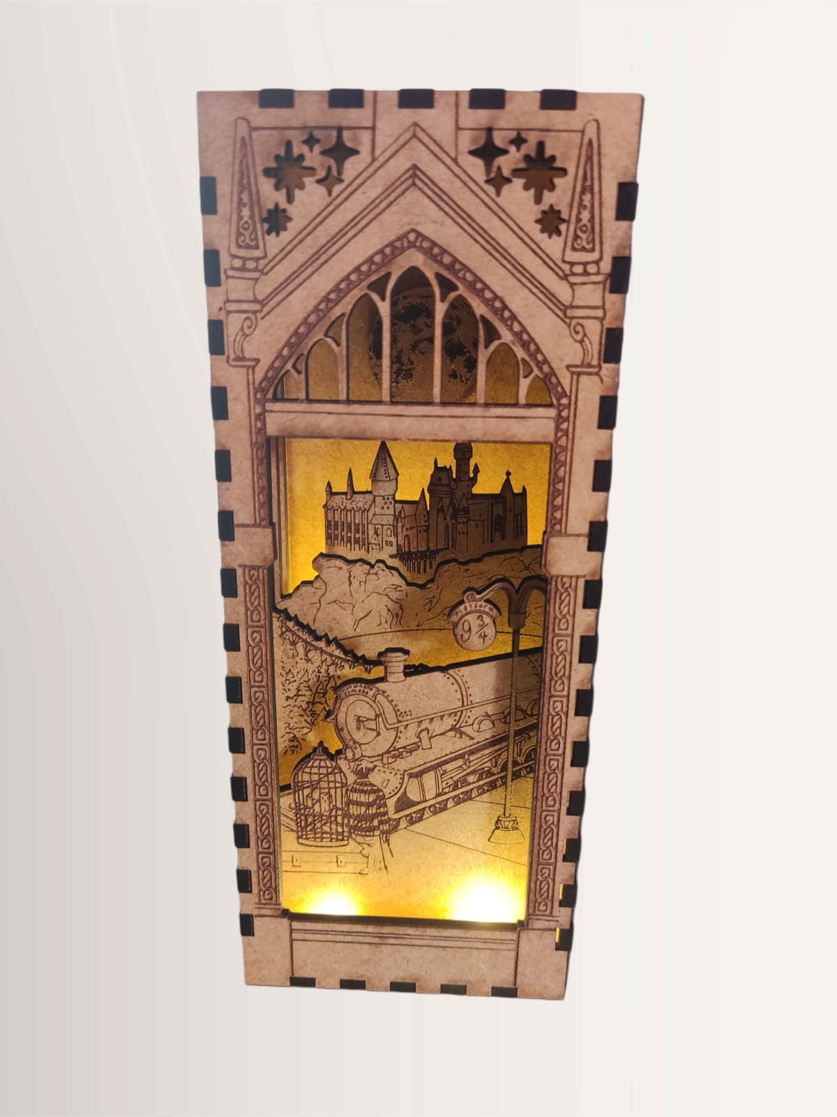 🧩 Mini Book Nook Hogwarts Express – Quebra-Cabeça 3D em MDF 3mm – Arte ...